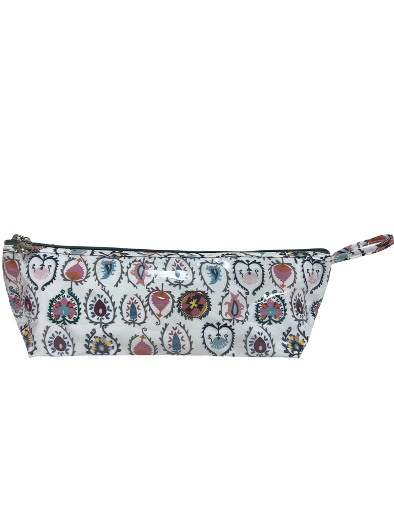 Brush Bag- Vinyl Covered Top Zipper - Wild Things – Jacaranda Living